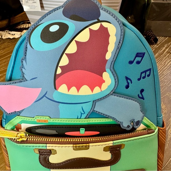 Loungefly | Bags | Nwt Loungefly Disney Lilo Stitch Record Player ...